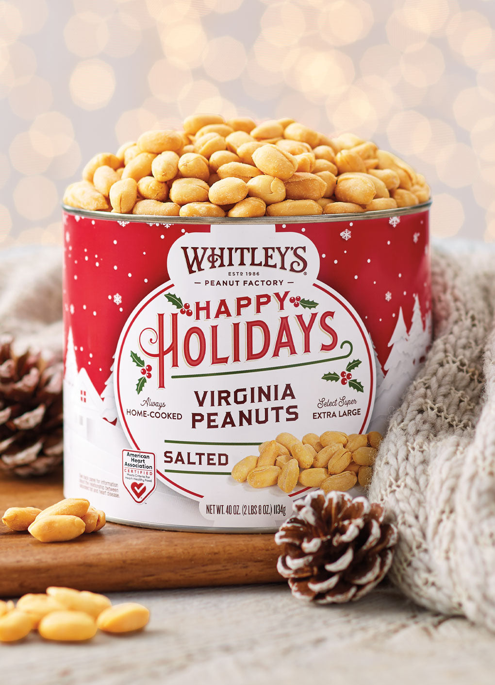 Holiday Label Tins – Whitley Peanut Factory