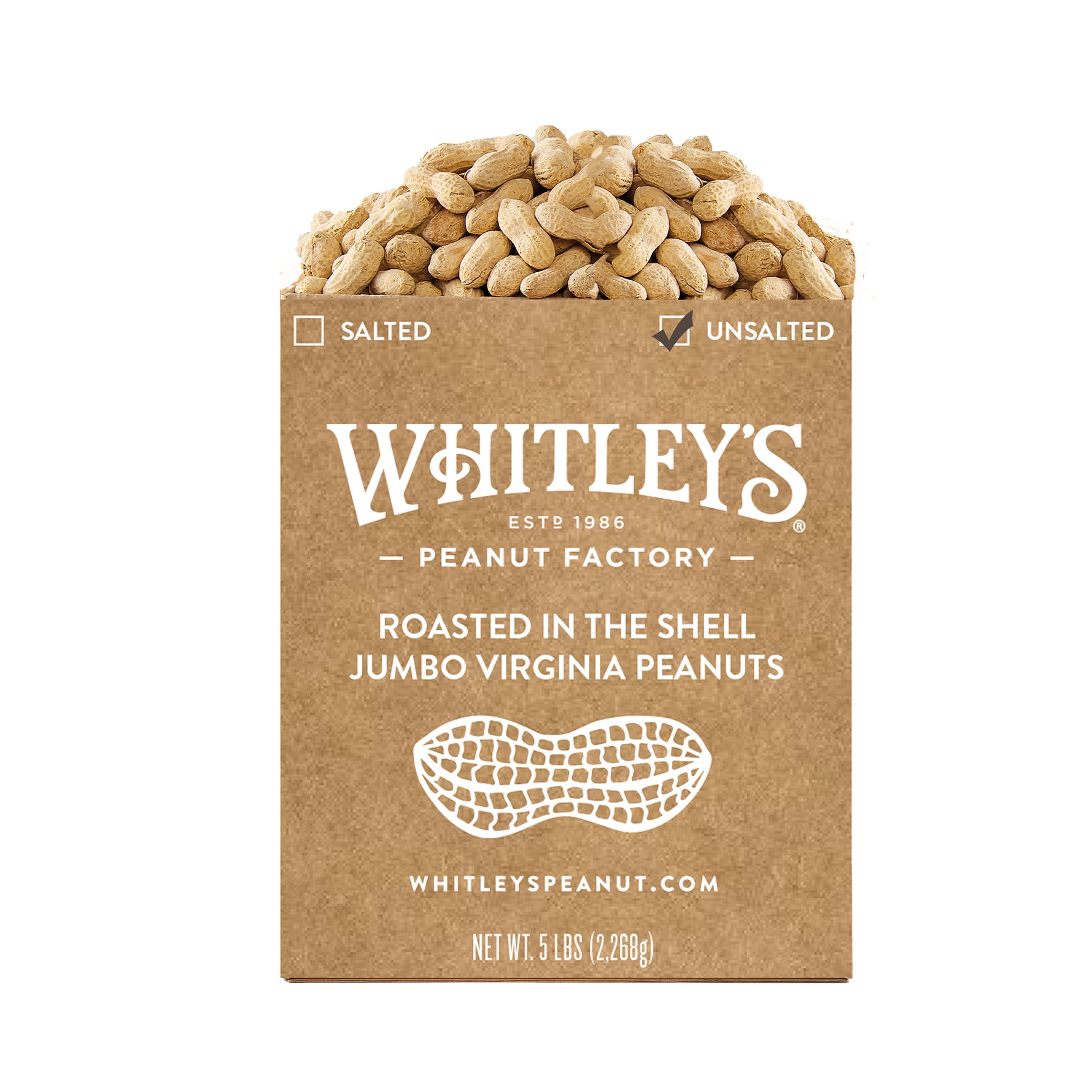 Unsalted Roasted Peanuts | Peanuts In Shell | Whitleys Peanut Factory ...